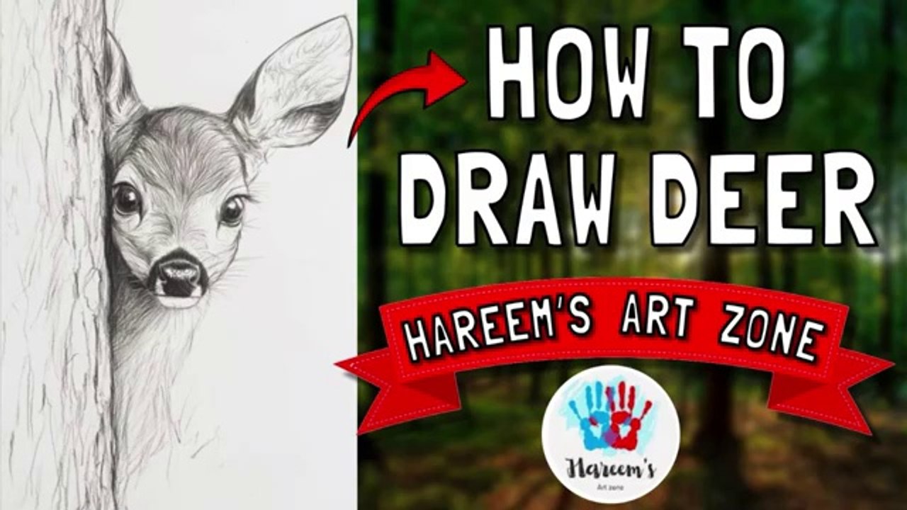 How to draw deer Deer drawing easy step by step how to draw baby deer ...