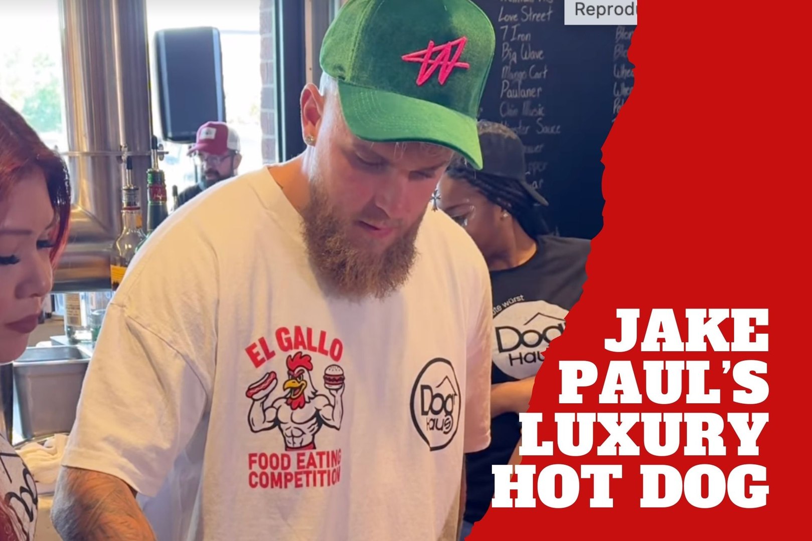 Jake Paul shows off the weirdest and priciest hot dog while mixing ...