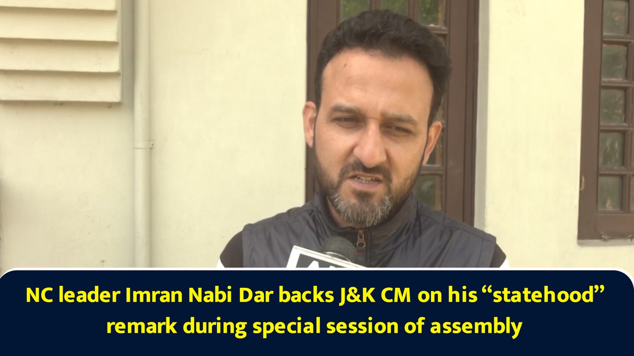 NC leader Imran Nabi Dar backs J&K CM on his “statehood” remark during ...