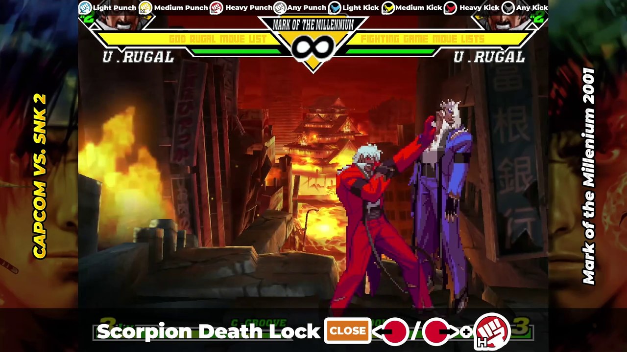 GOD RUGAL / ULTIMATE RUGAL MOVE LIST - Capcom vs. SNK 2 (CVS2) - video ...