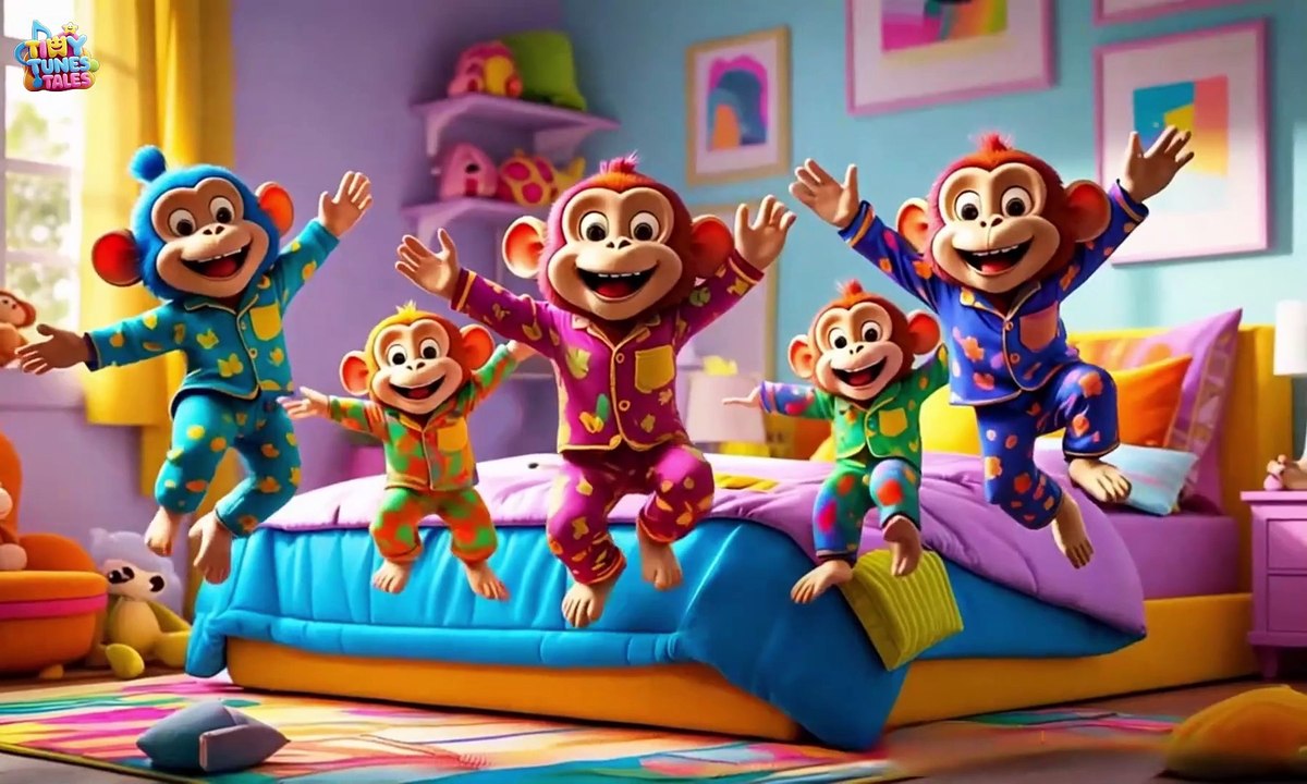 "Five Little Monkeys | Bedtime Bouncing Fun!" - video Dailymotion