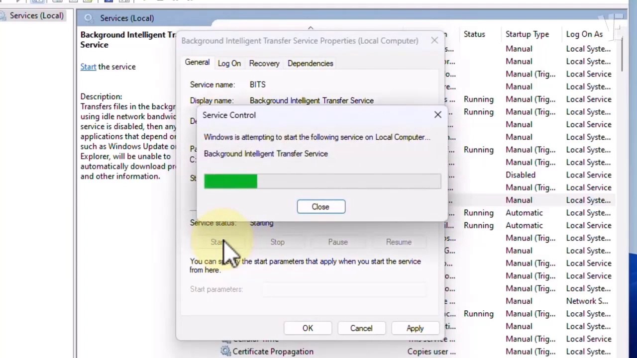 Solved - Background Intelligent Transfer Servic (BITS) Service not Starting on Windows 11 / 10 ...