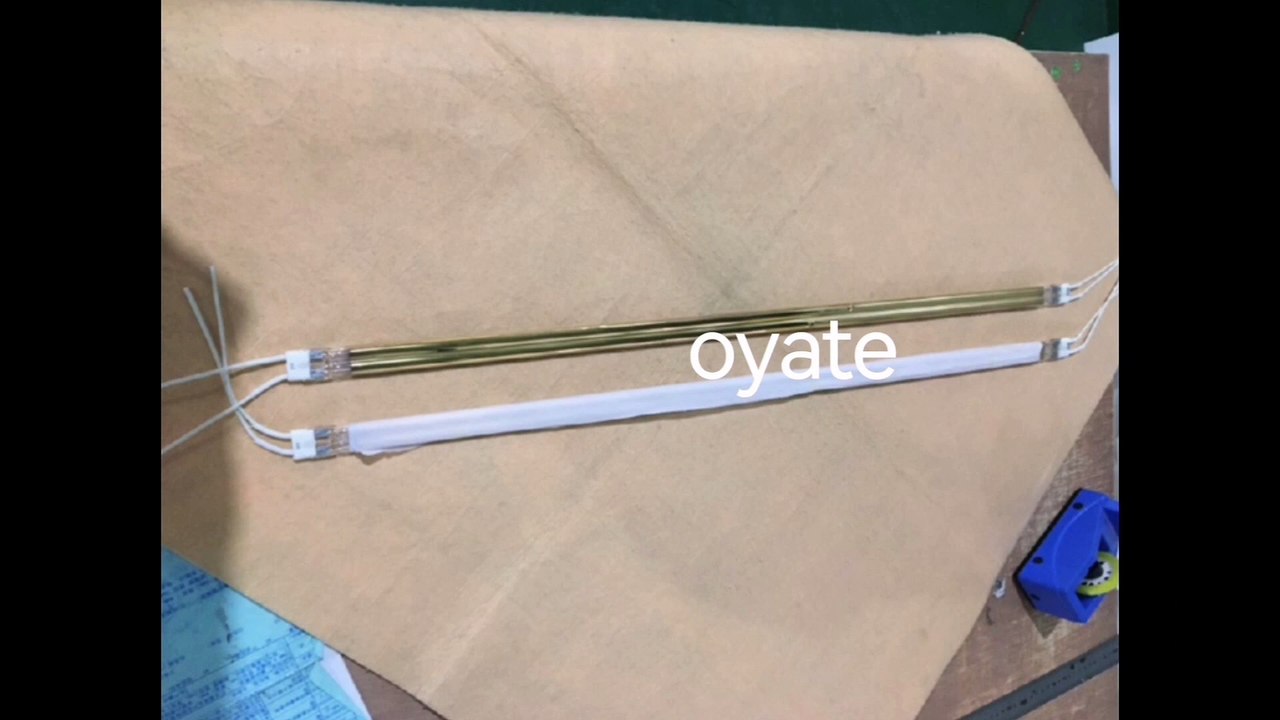 Twin tube Industrial Infrared Heat Lamp Half Gold Coated Heat Tubes ...