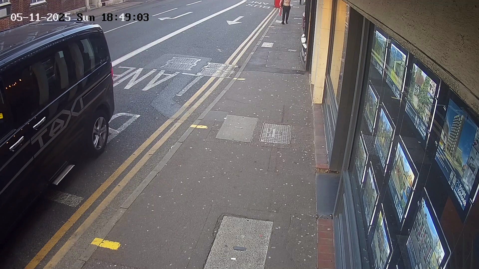 CCTV captured a man smashing windows in Maidstone town centre