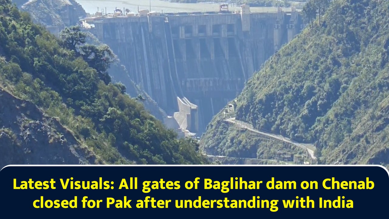 Latest Visuals: All gates of Baglihar dam on Chenab closed for Pak ...