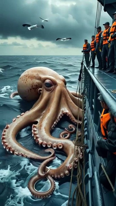 Giant Octopus Attack on Ship 😲 - video Dailymotion
