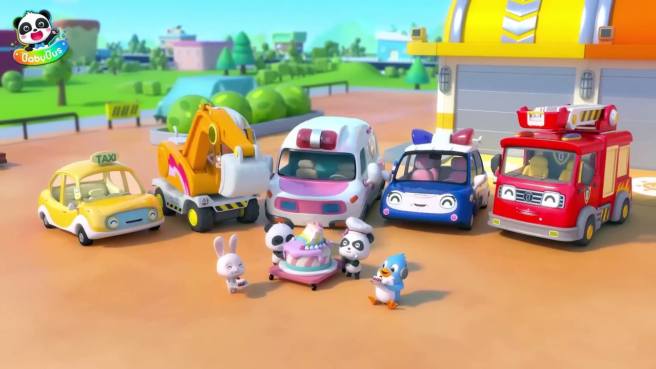 Five Little Cars Patrol Team _ Vehicles Song for Kids _ Nursery Rhymes ...