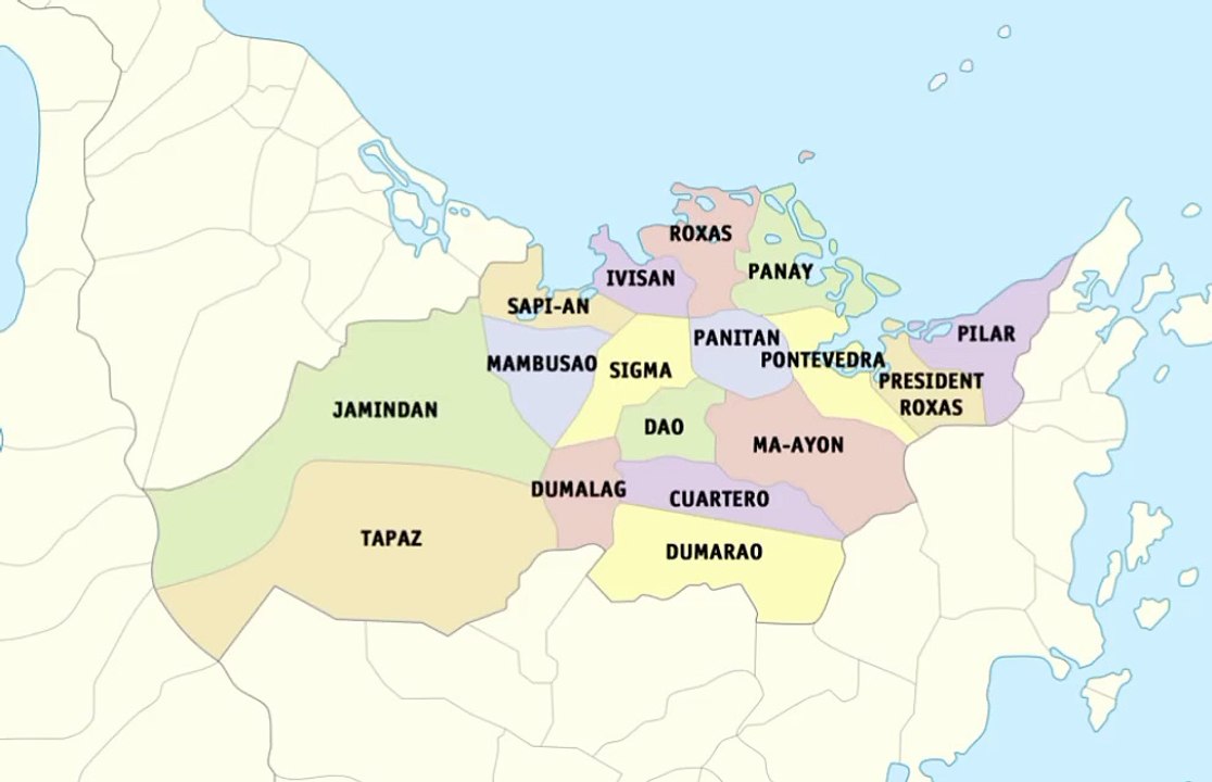 Map of Capiz Province. Peta Provinsi Capiz. Capiz Province Map. Map of ...