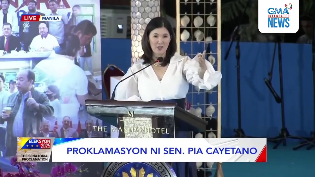 Opisyal nang naiproklama bilang senador si Senator-elect Pia Cayetano ...