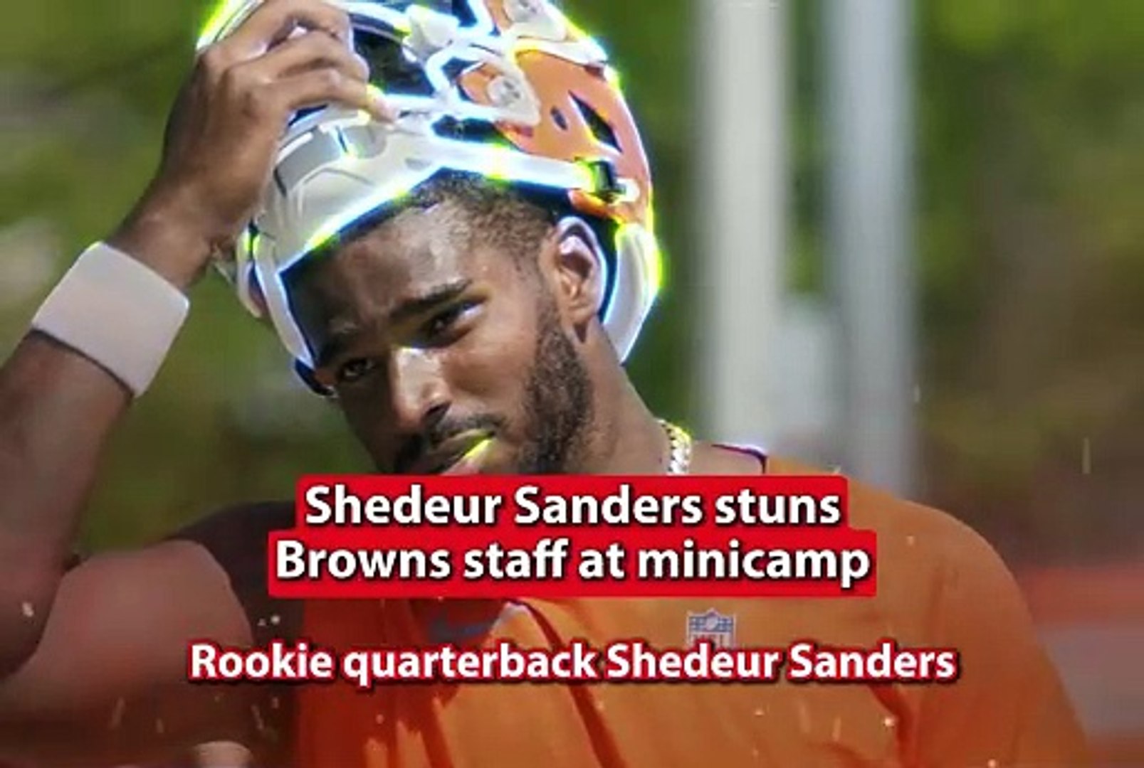 Shedeur Sanders exits Browns practice with his arm on fire after a ...
