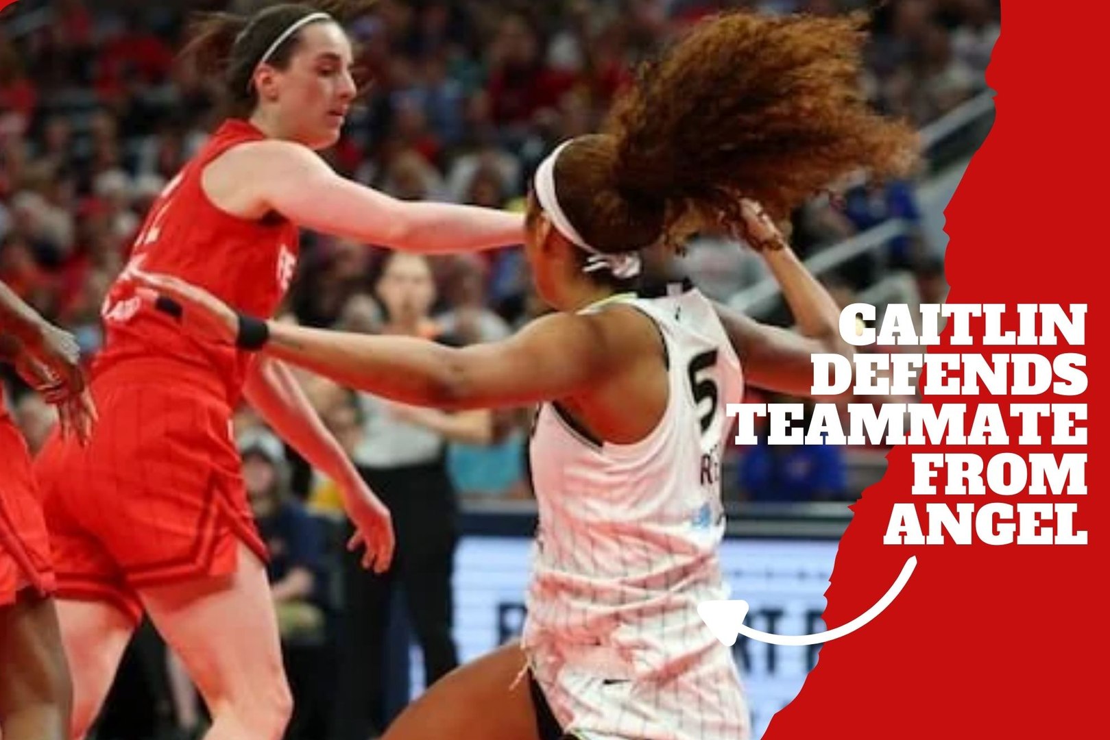 Caitlin Clark commits a huge foul over Angel Reese in order to defend her teammate - MARCA TV ...