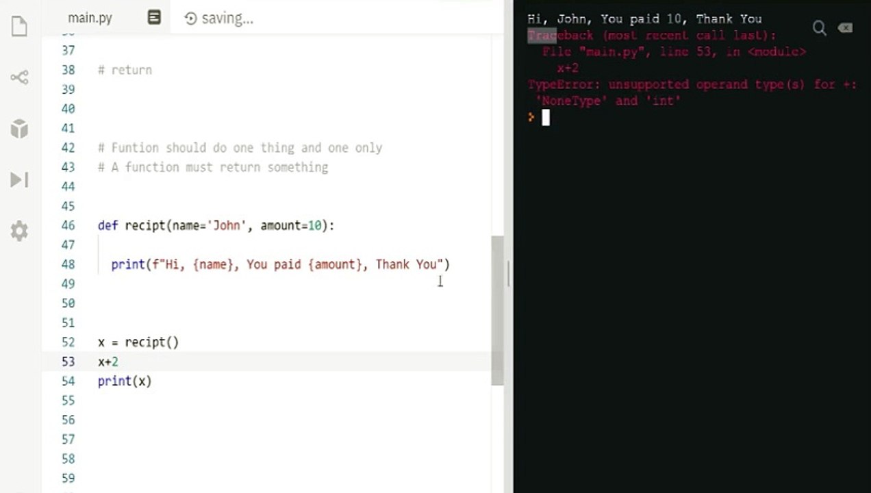 Lecture 64: Return Keyword in Python Programming - video Dailymotion