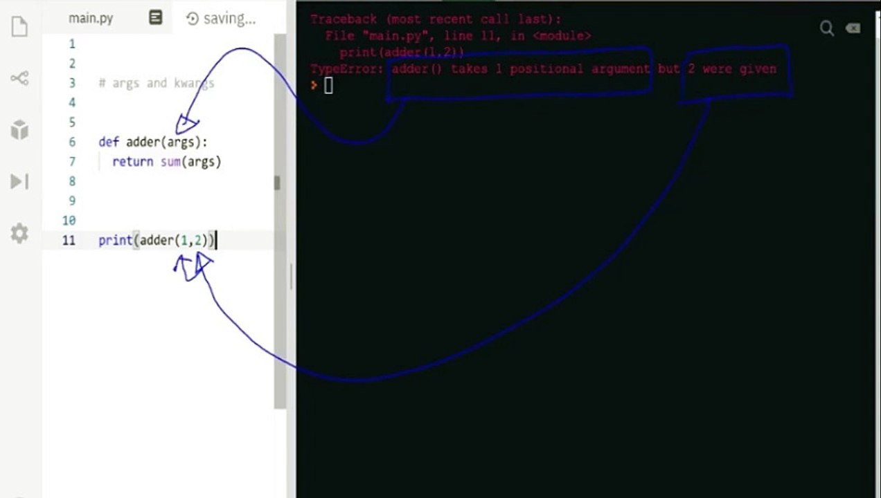 Lecture 67: What are *args and **kwargs used for in Python functions? - video Dailymotion