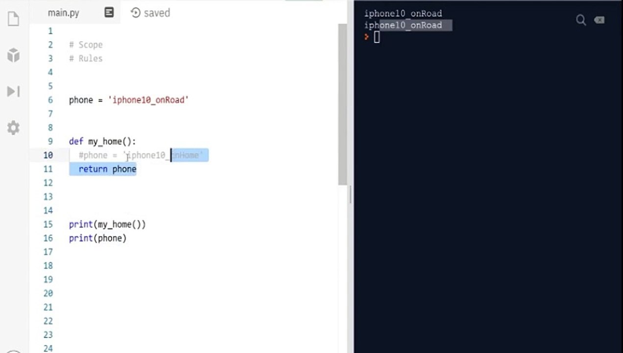 Lecture 70: Meaning of Scope Rule of a function in Python - video ...