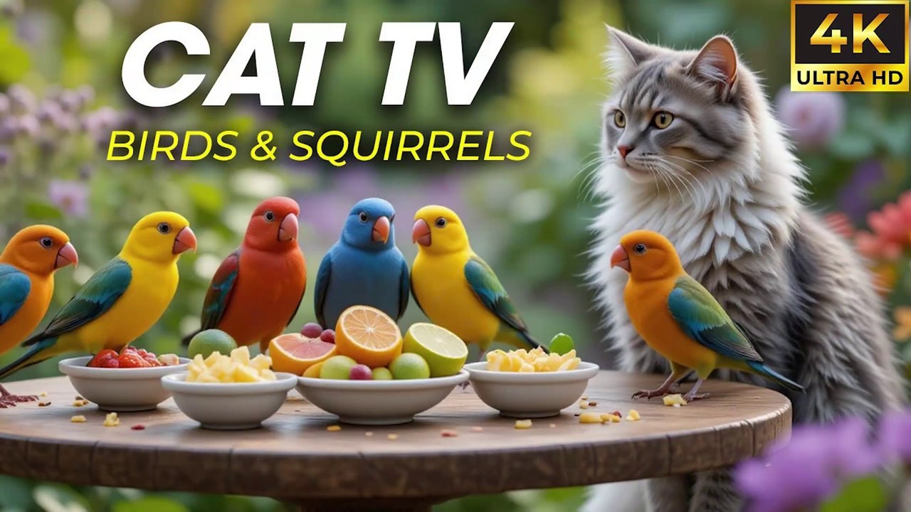 CAT BIRD WATCHING Non-Stop Bird Action! Videos for Cats to Watch in 4K ...