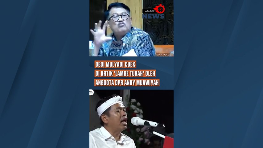 Dedi Mulyadi Cuek di Krtik 'Lambe Turah' oleh Anggota DPR Andy Muawiyah