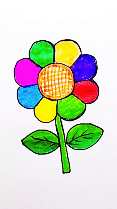 How to draw a easy flower - video Dailymotion