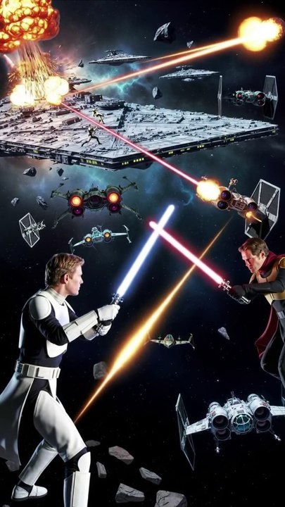 Epic Star Wars-Style Space Battle Animation | Laser Sword Duels & Star ...