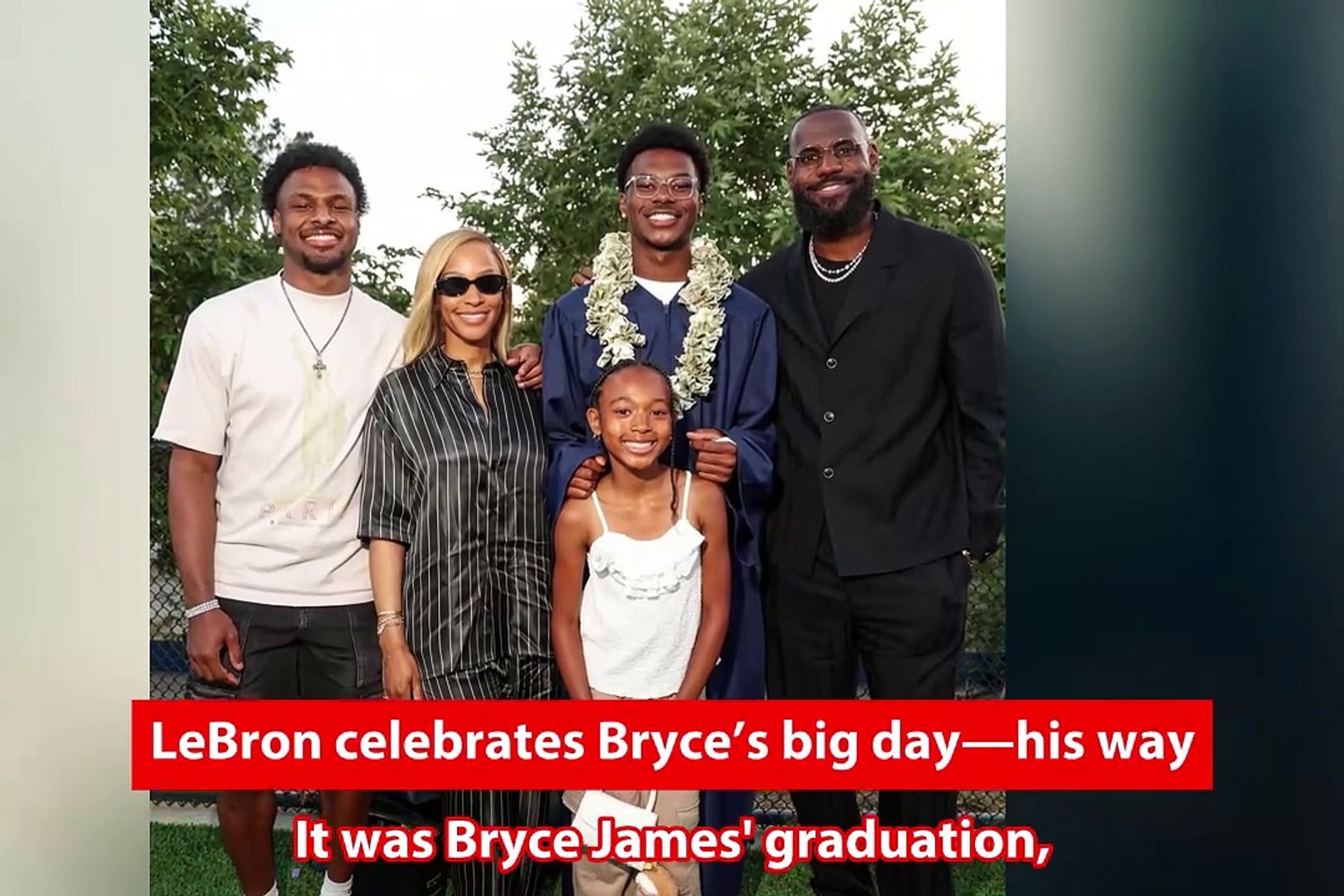 LeBron James embarrasses Bryce James at his graduation in a typical dad ...