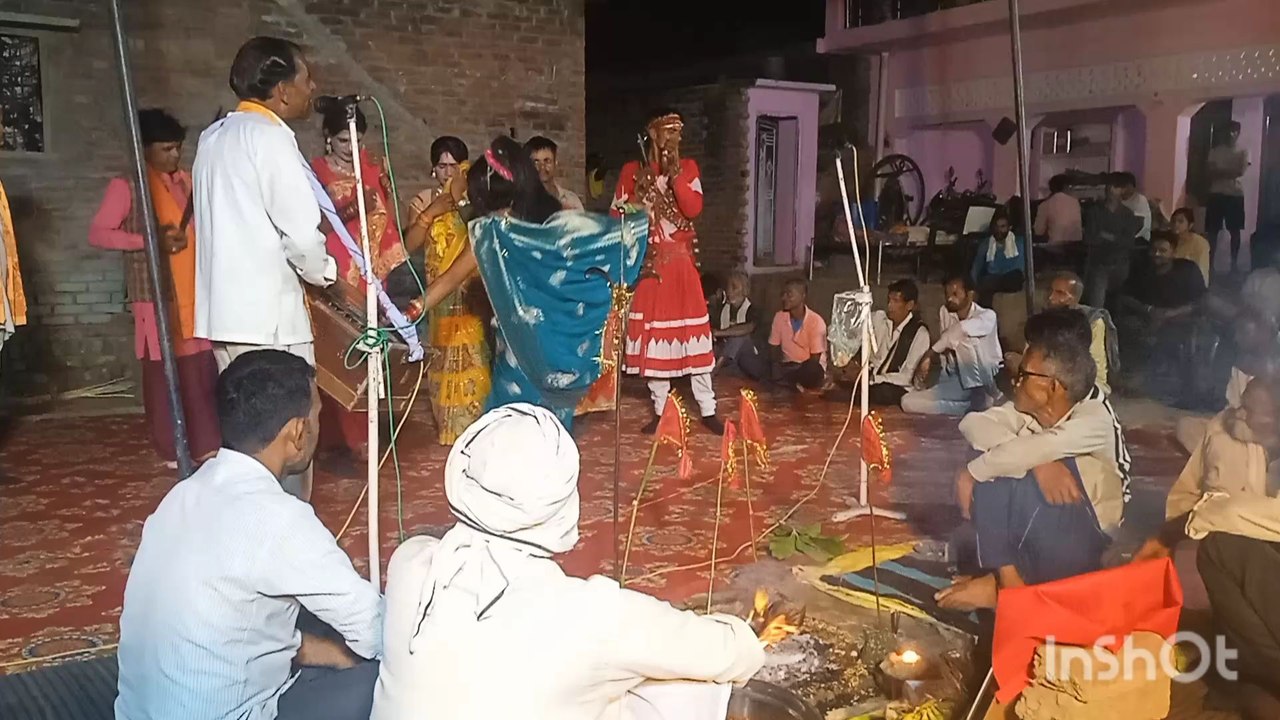 Mata ka dehati devi jagran//काली माता का देवी जागिन्न बालकराम की ...