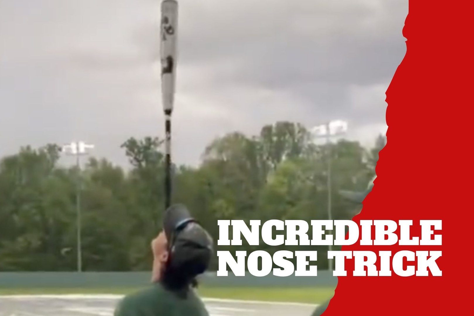 Incredible trick of a baseball player that can balance large objects ...