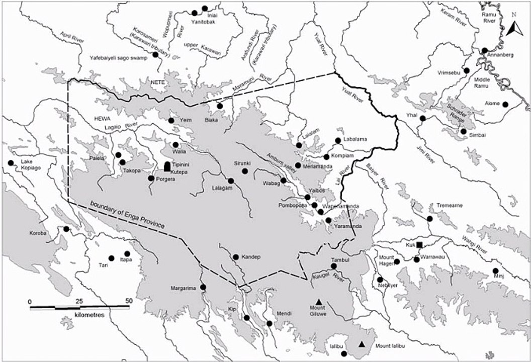 Map of Enga Province. Peta Provinsi Enga. Enga Province Map. Map of ...