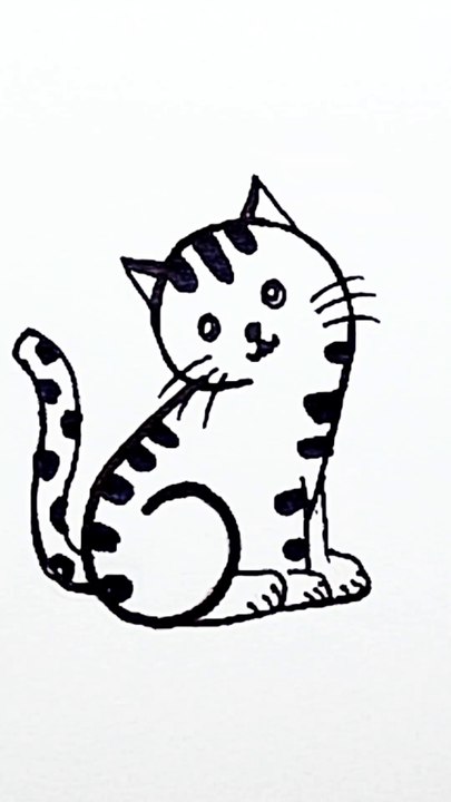 How to draw a cat from number 69 - video Dailymotion