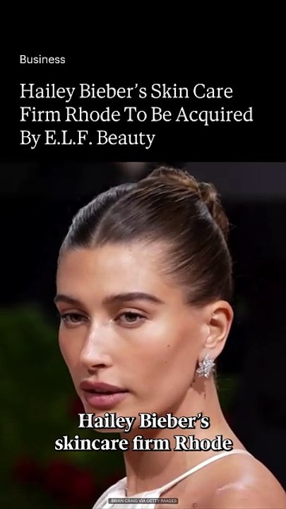 Hailey Bieber’s Skin Care Firm Rhode To Be Acquired By E.L.F. Beauty In $1 Billion Deal - video ...