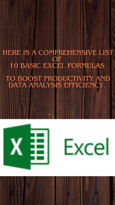 10 Basic Excel Formulas #shorts - video Dailymotion