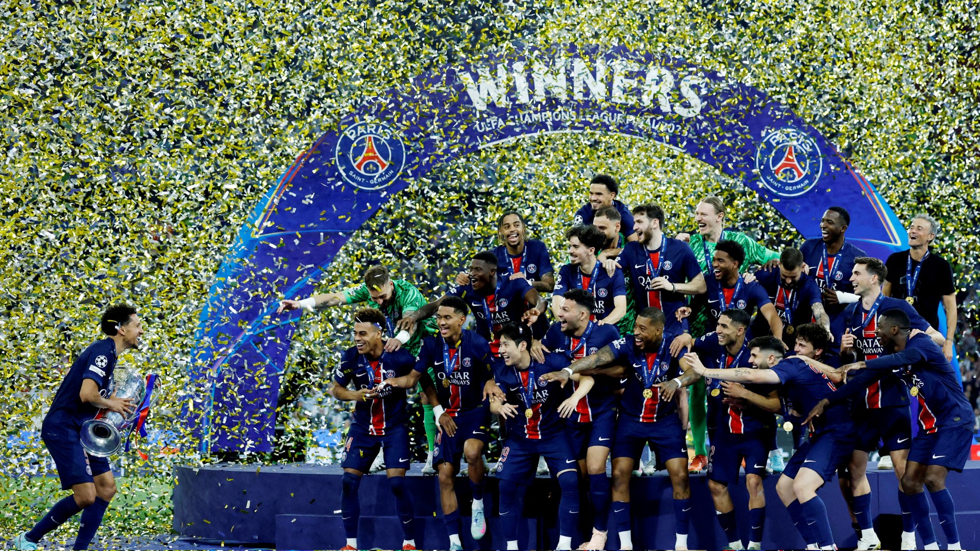 LIVE! Watch PSG's Celebration After Winning the UEFA Champions League ...