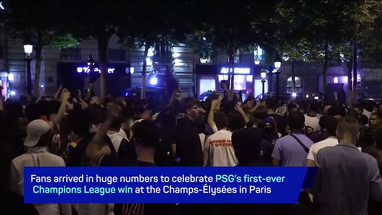 Police fire tear gas on Champs-Elysees as PSG celebrations turn ugly ...