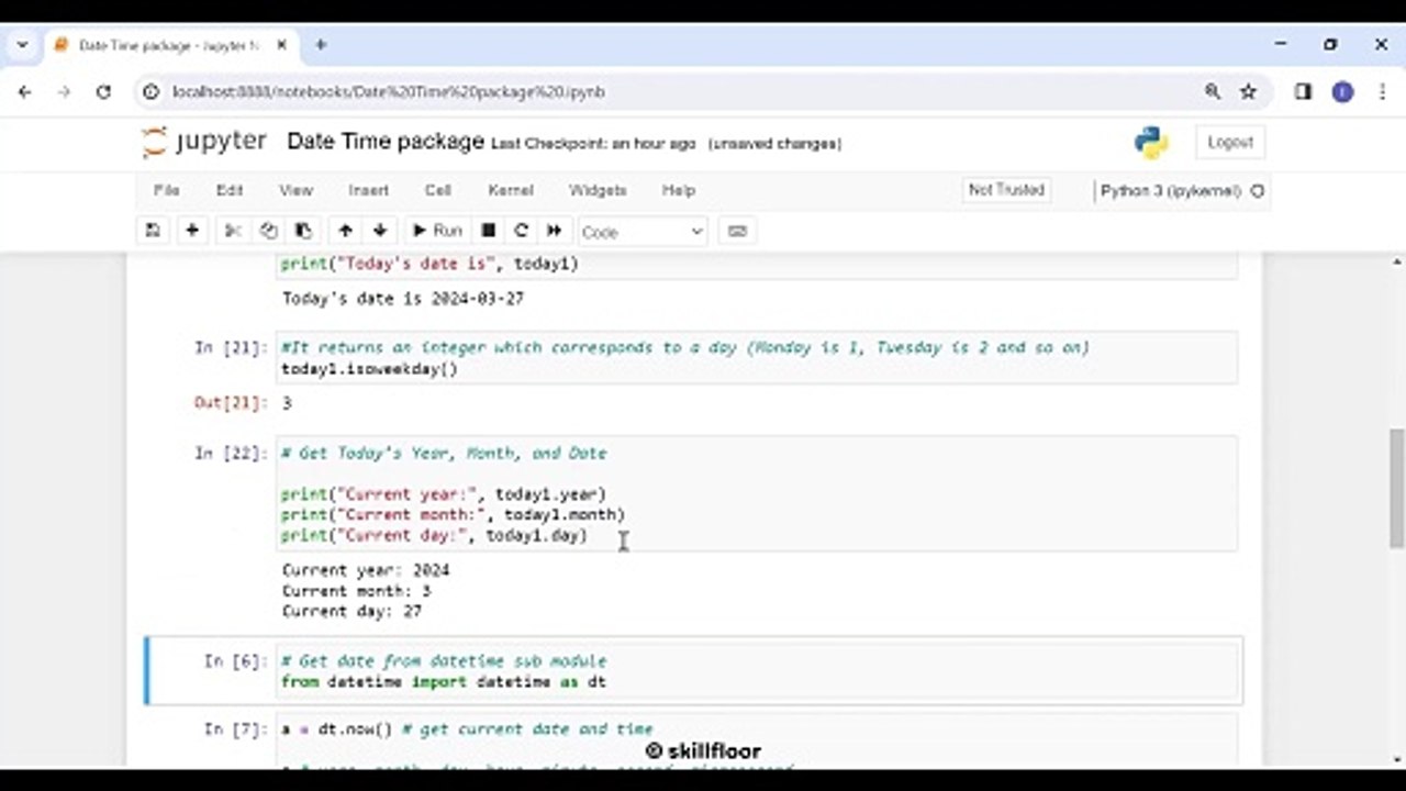 Date time Package and Methods Python | Python Courses in Kannada (ಕನ್ನಡ) | Skillfloor - video ...