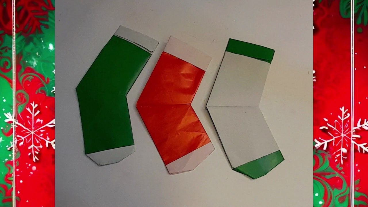 How to Make a Christmas Stocking with Paper | Easy Holiday Origami ...