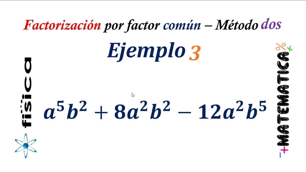 Factorización por factor común Ejemplo 3 (Método dos) - Vídeo Dailymotion