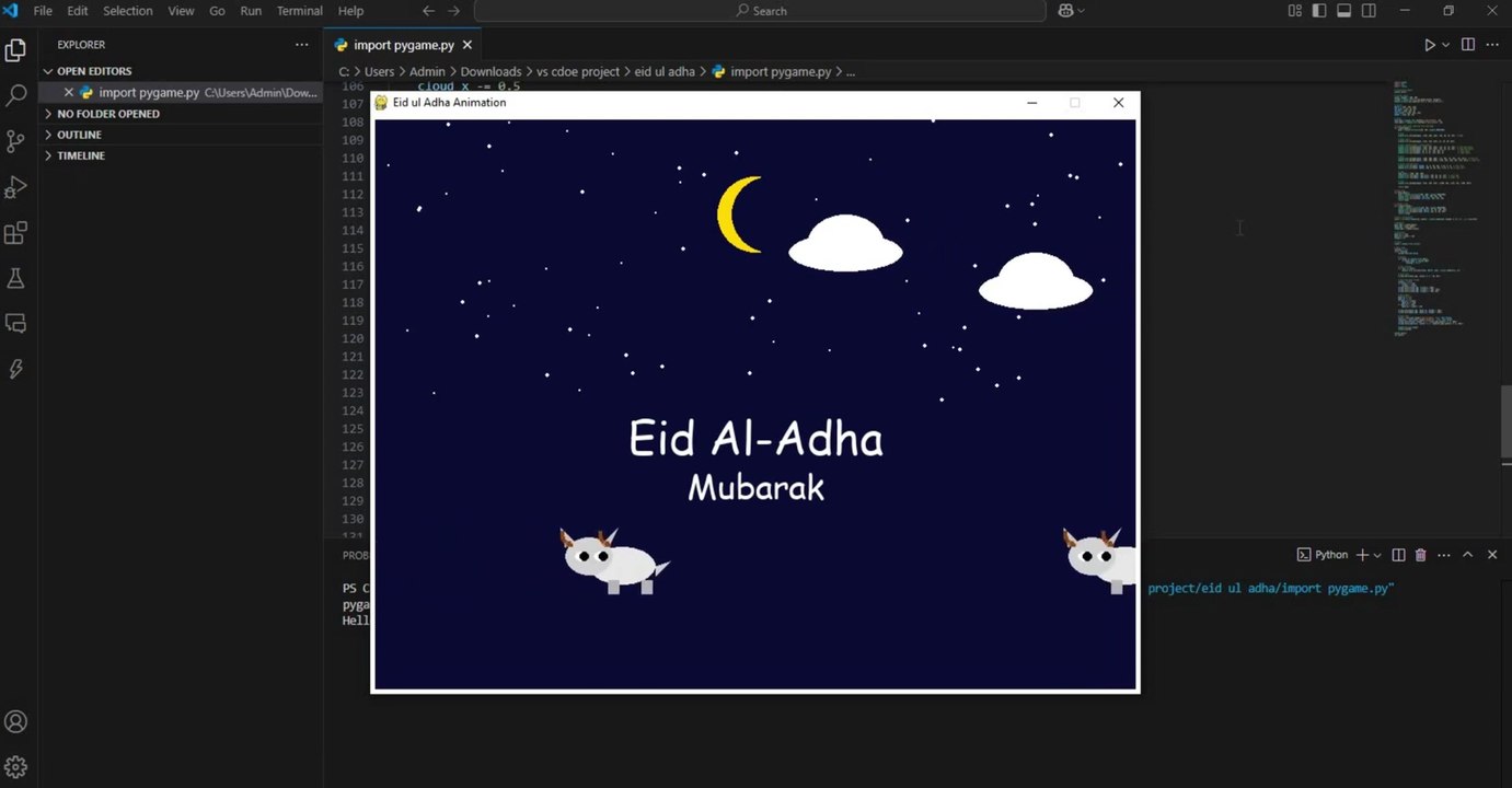 Eid Ul Adha Mubarak with Python Animation _ Celebrate Bakra Eid - video Dailymotion