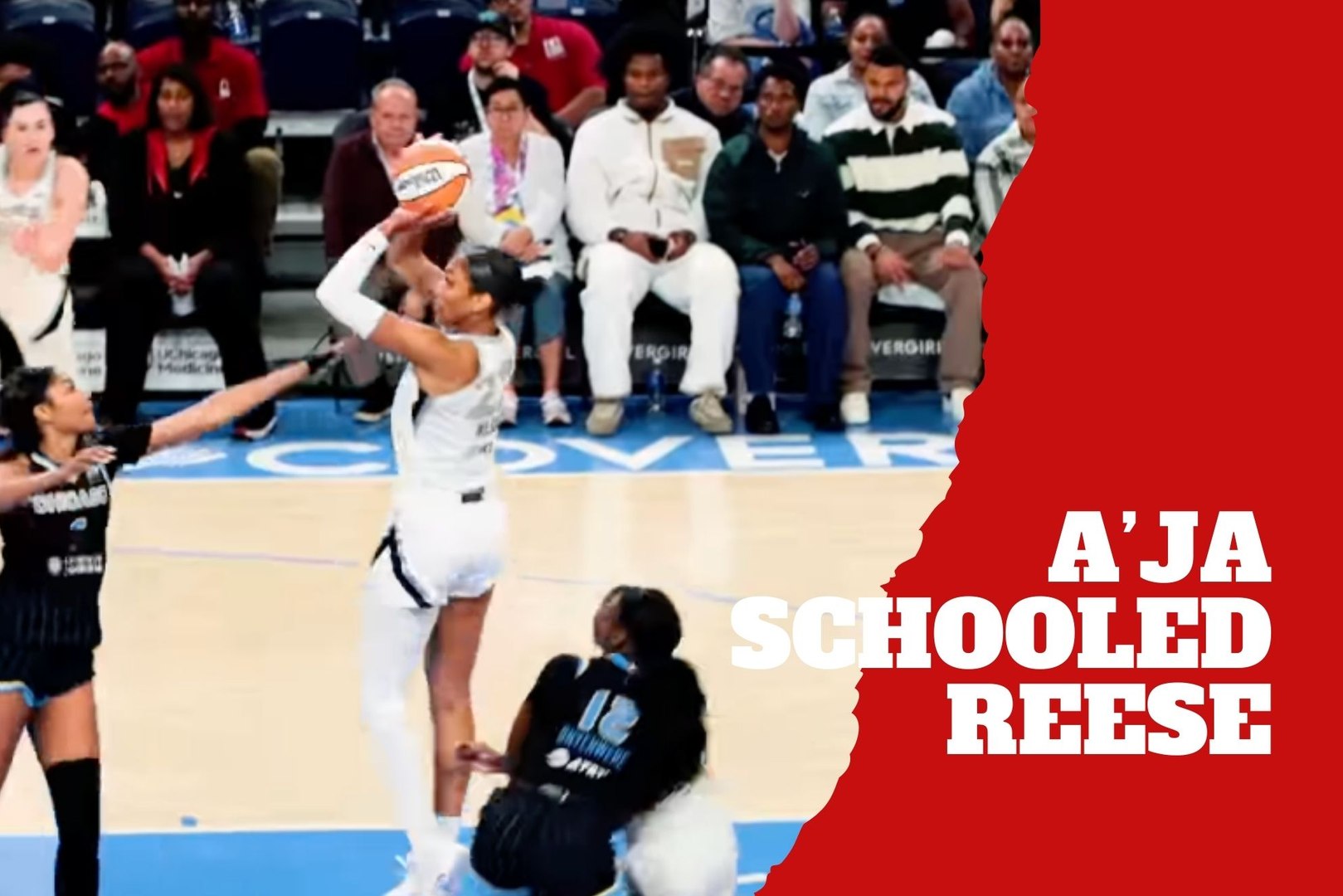 A'ja Wilson takes Angel Reese to school with a nasty fadeaway shot ...