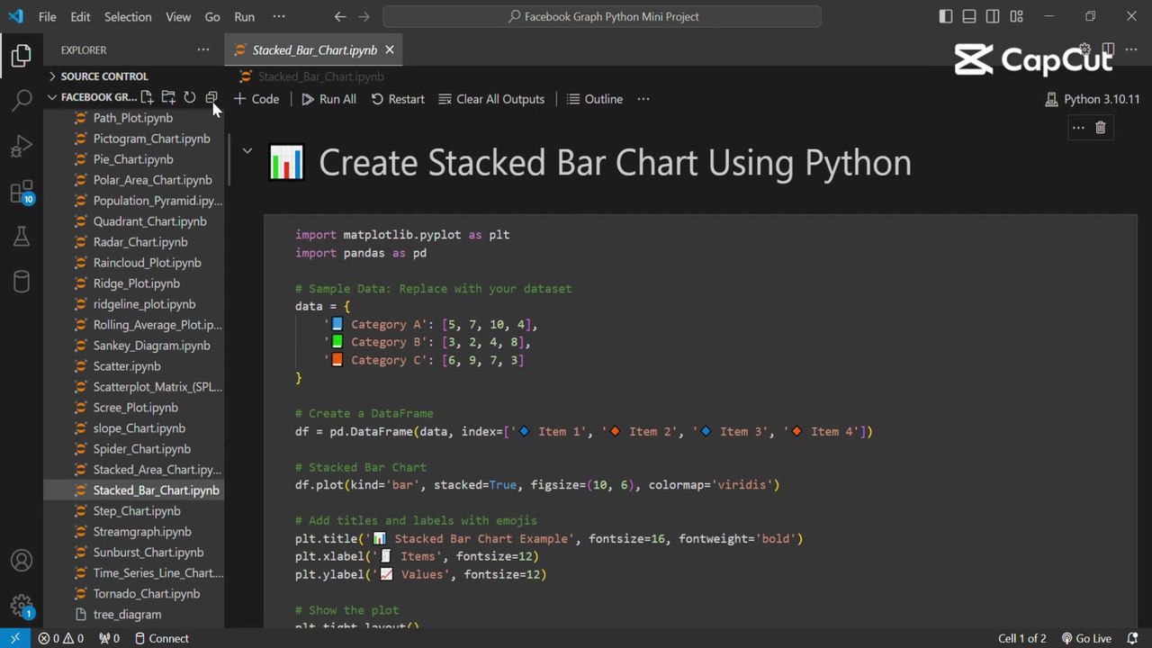 Create stacked bar chart using Python 📊 - video Dailymotion