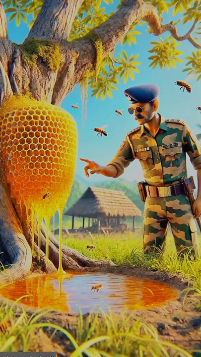 Why honey bee bites the army Man 🏡#animals #firebrigade😱 #facebookviral ...