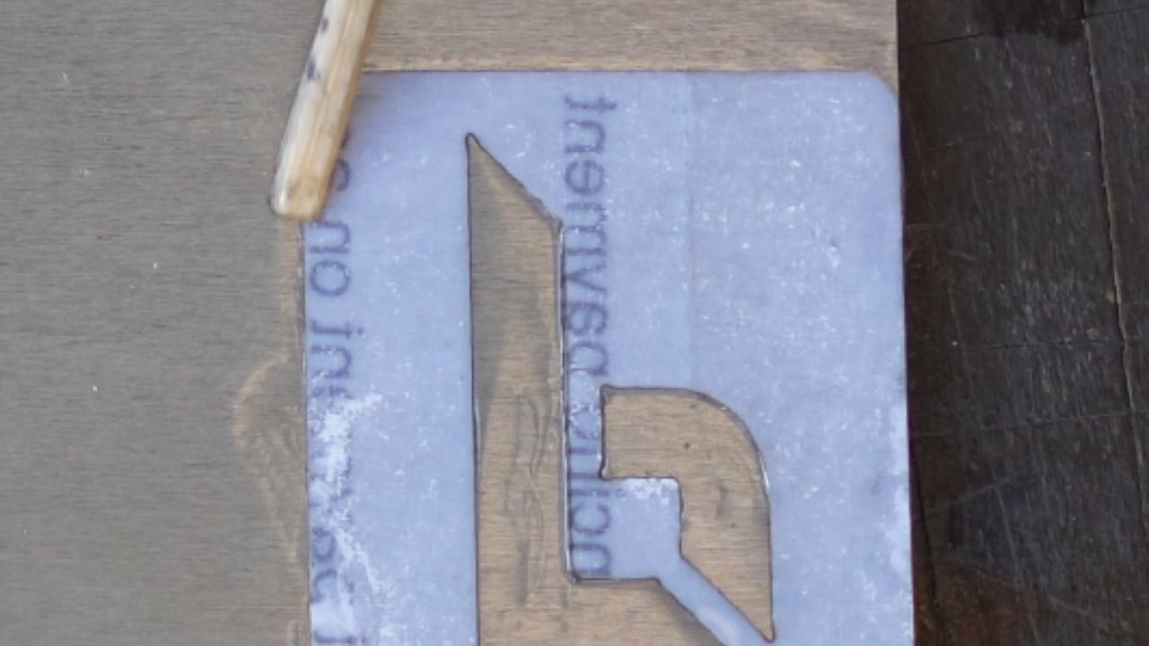 Close look at detailed logo carving for a water cooled gaming PC ...