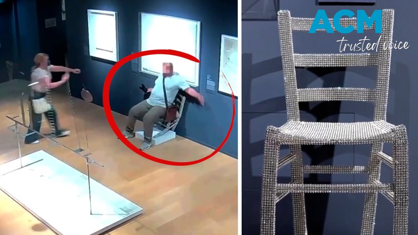 CCTV captures moment man breaks Swarovski crystal chair by sitting on ...