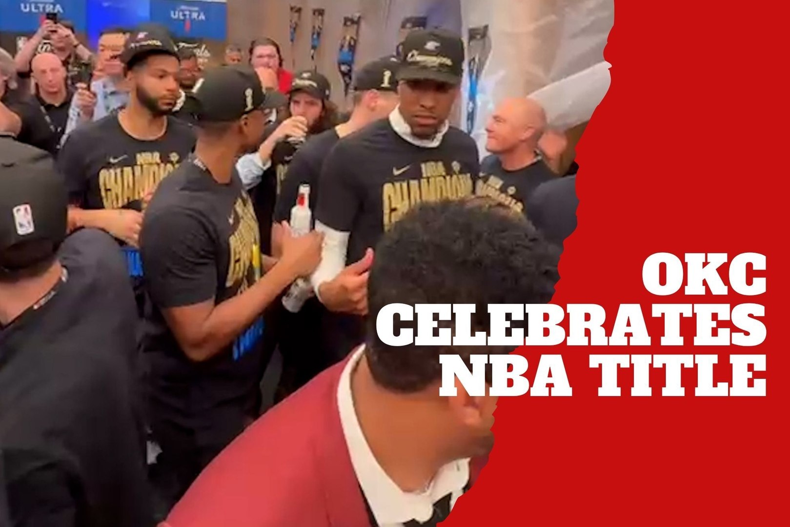 A subtle celebration for OKC Thunder after winning its first NBA ...
