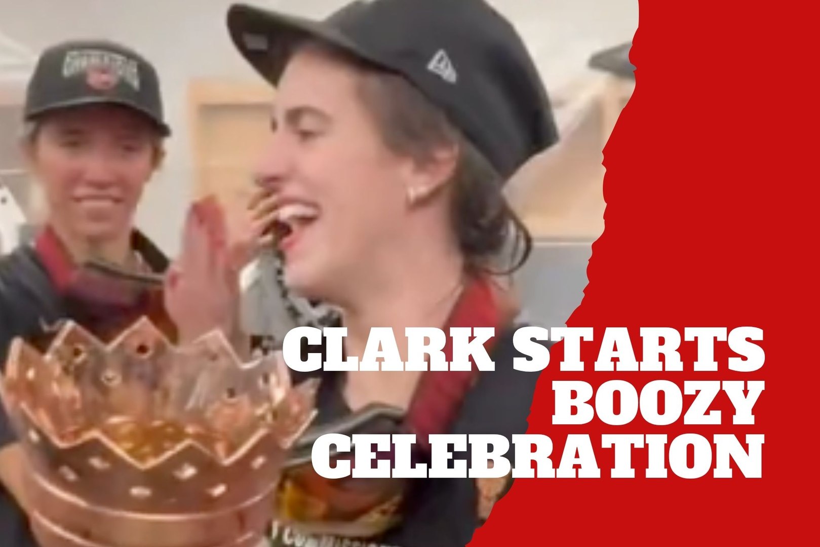 Clark kicks off party with trophy and booze shower - MARCA TV English