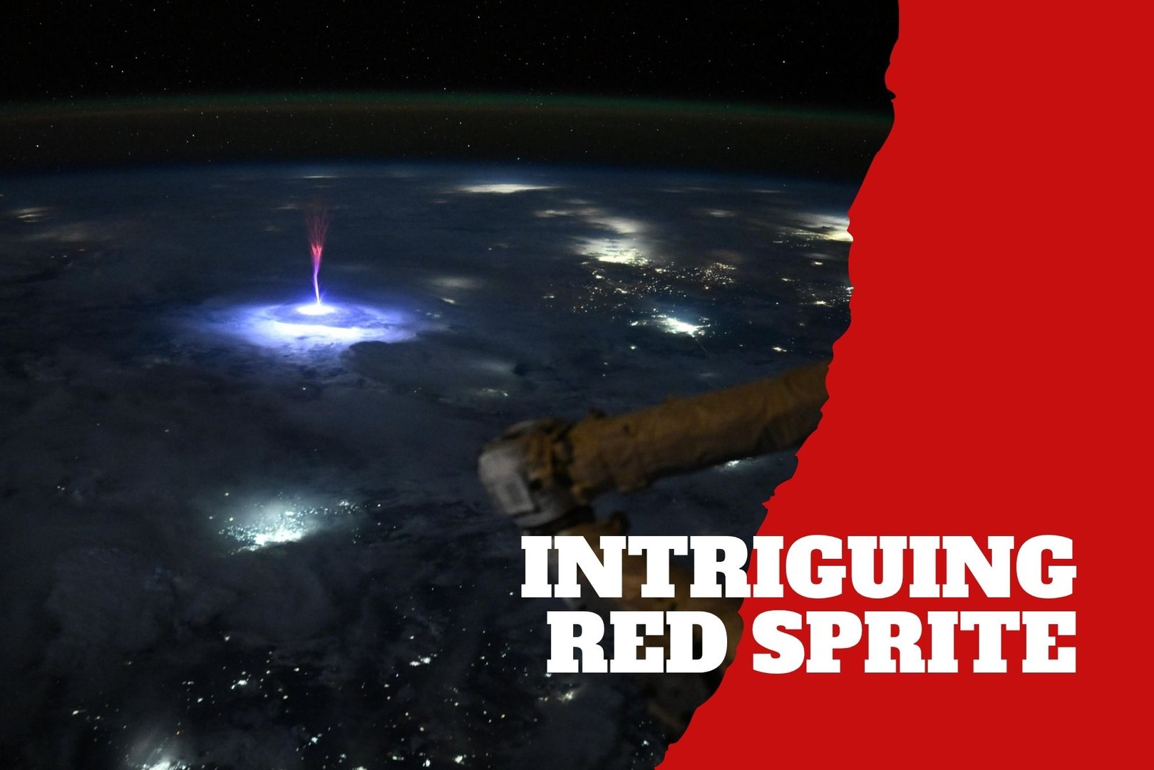 Astronaut shares image of a stunning red sprite in the North America ...