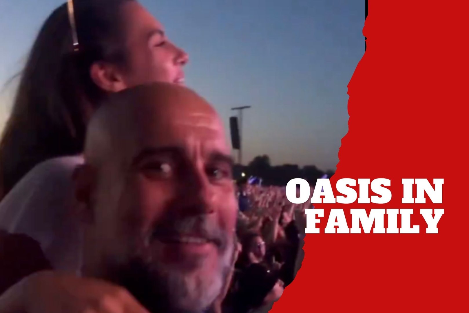 Pep Guardiola and hiss daughter María, enjoying Oasis concert - MARCA ...