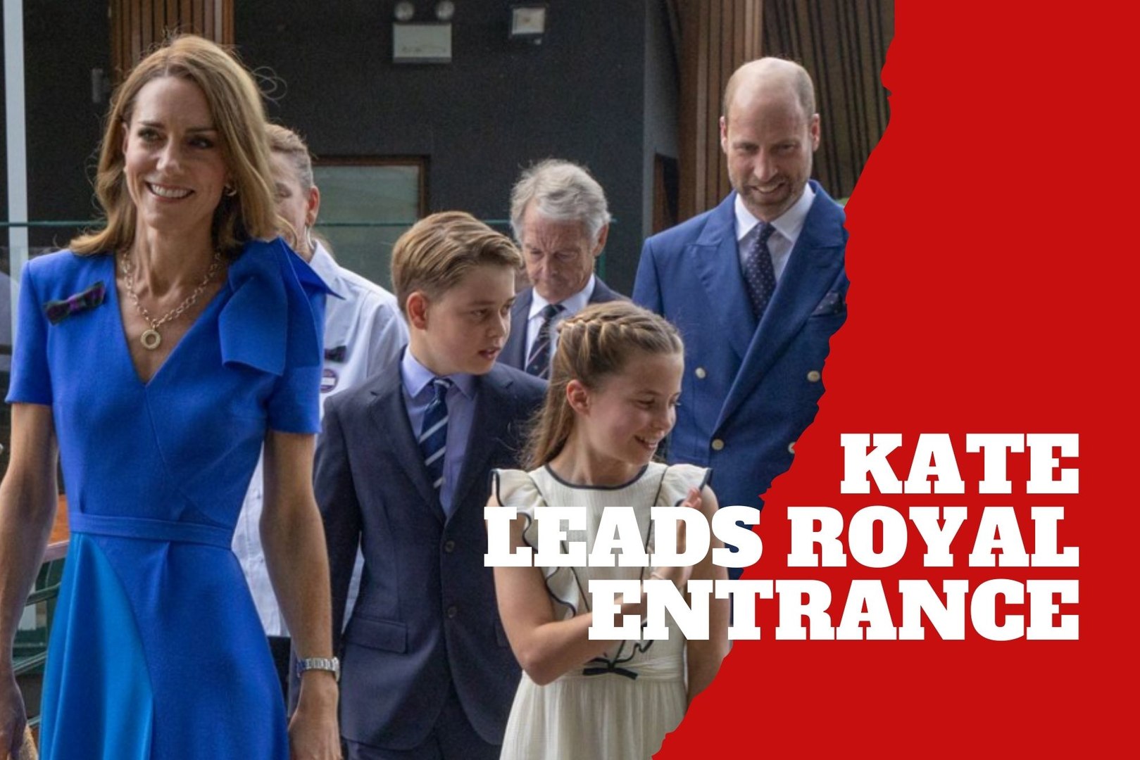 Kate Middleton takes the lead as the royal family enters one of England ...