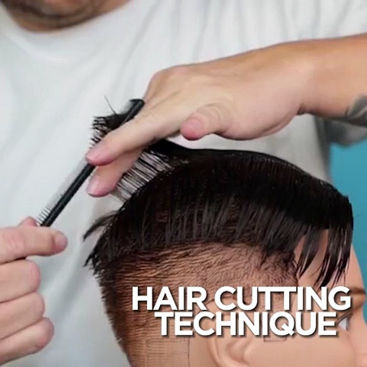 How to cut men's hair with scissors! - video Dailymotion