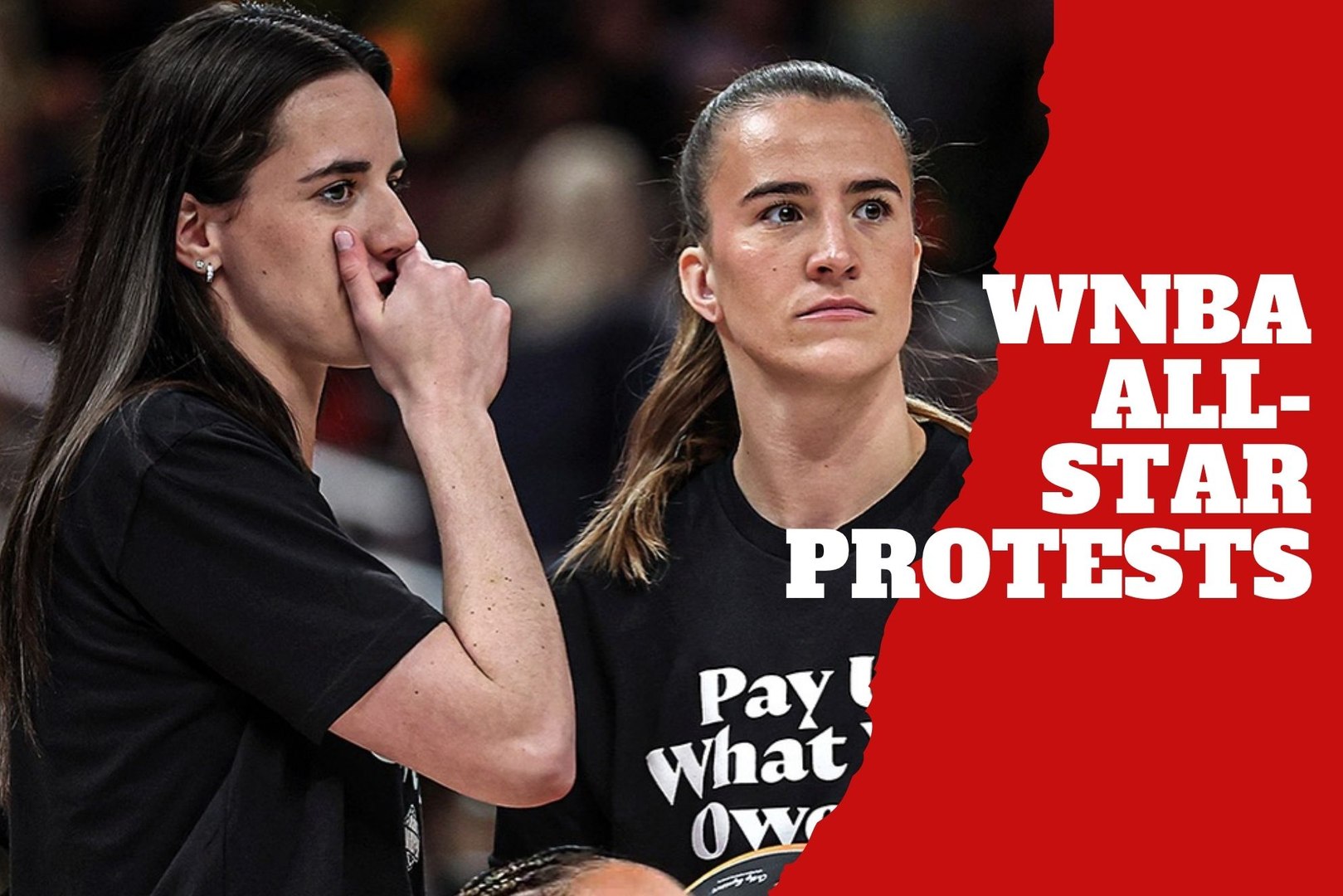 WNBA All-Stars protest wearing 'Pay Us What You Owe Us' warmup gear ...