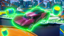 Racers VS Runaway T-Rex Transporter! 🦖 Hot Wheels Let's Race _ Netflix ...