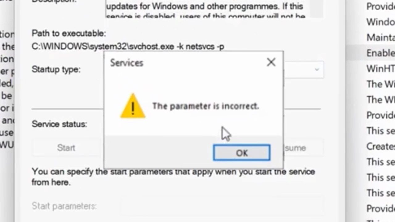 How to Fix "The parameter is incorrect" Error & Change Services Startup Type in Windows 11/10/8 ...