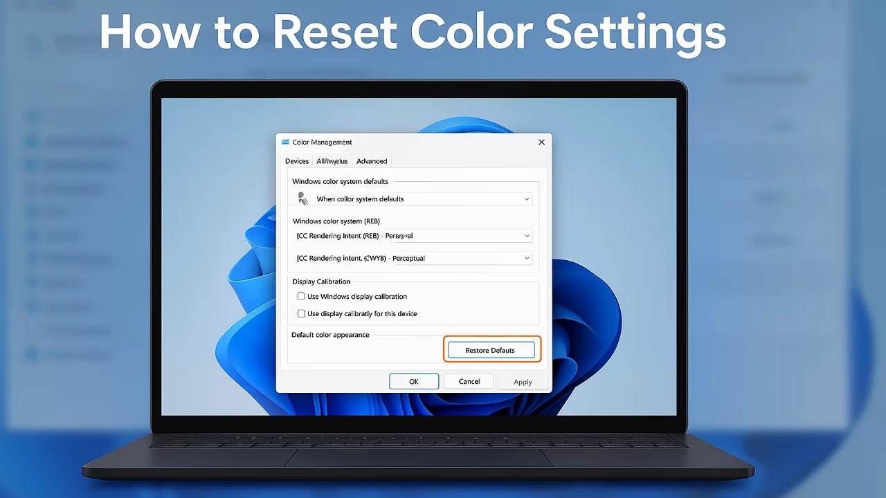 🎨 How to Easily Reset Color Settings in Windows 11 / Windows 10 | Step ...
